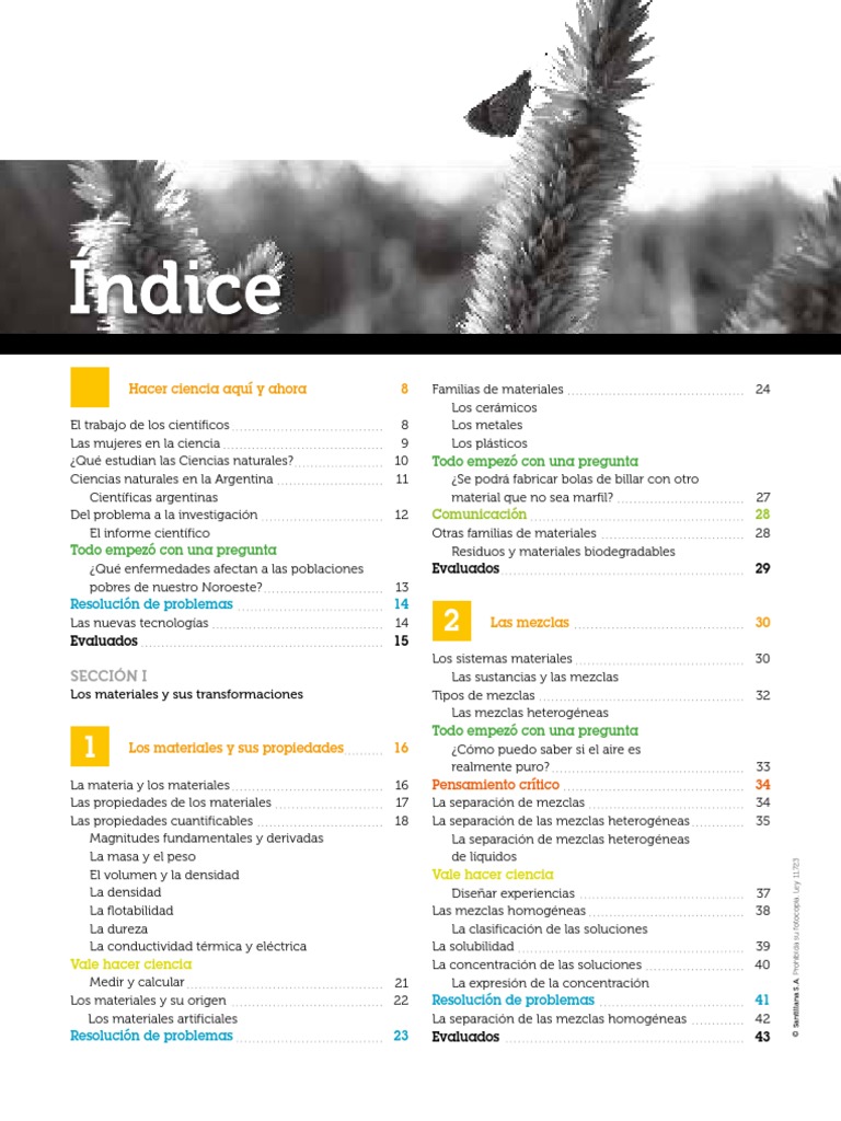 Indice CS Nat 1 VS | Descargar gratis PDF | Agua | Ligero