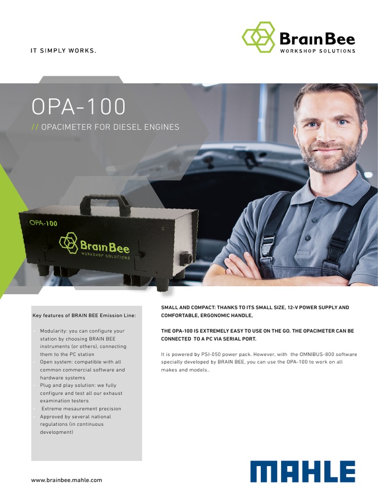 OPA-100 Opacimeter Overview and Features | PDF | Computing ...