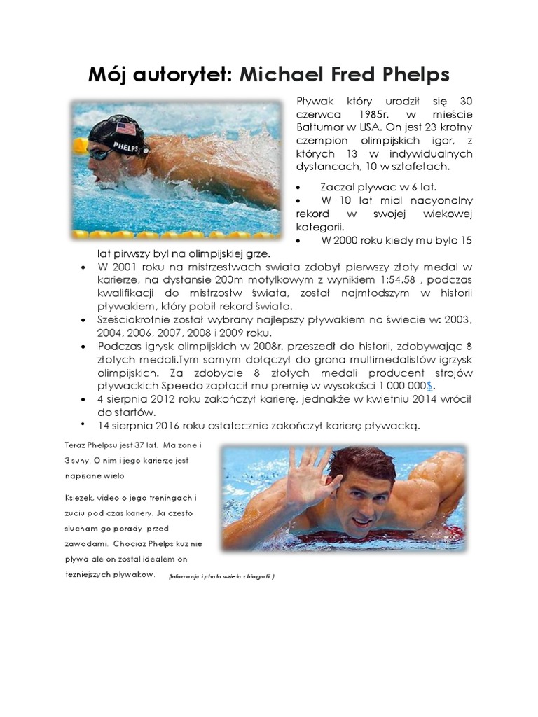 Presentation Michael Fred Phelps | PDF