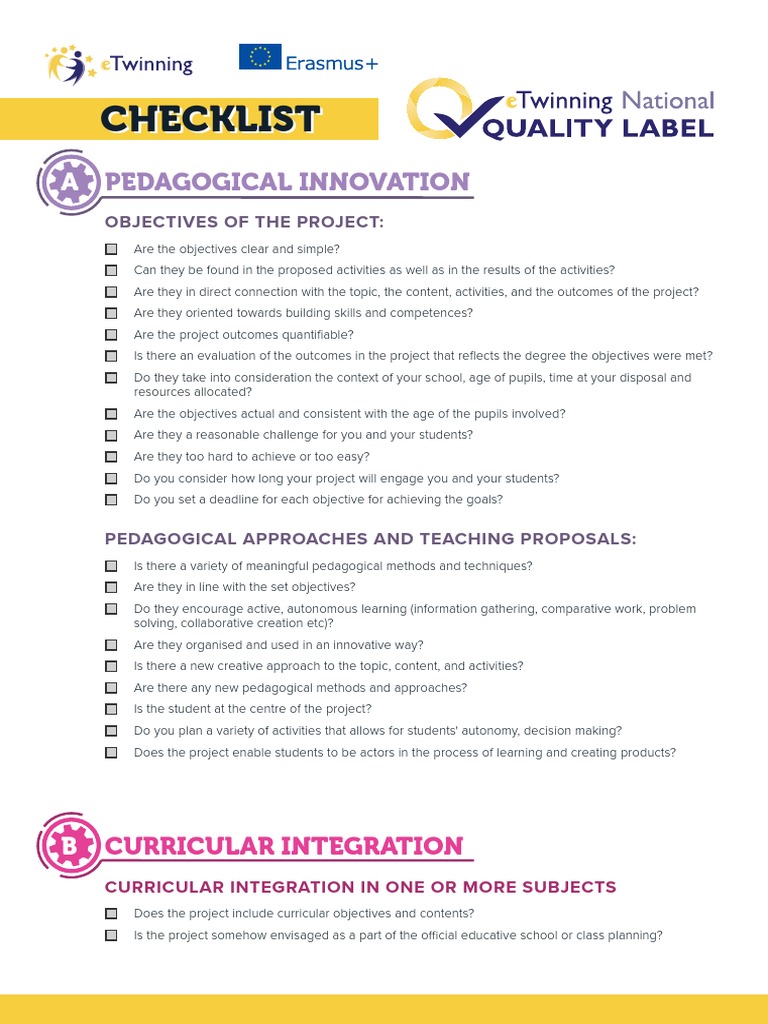QL Checklist DEF3 | PDF | Pedagogy | Collaboration