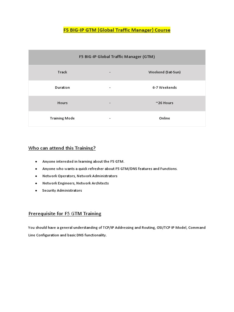 F5 GTM Course Content | PDF | Domain Name System | Load Balancing (Computing)