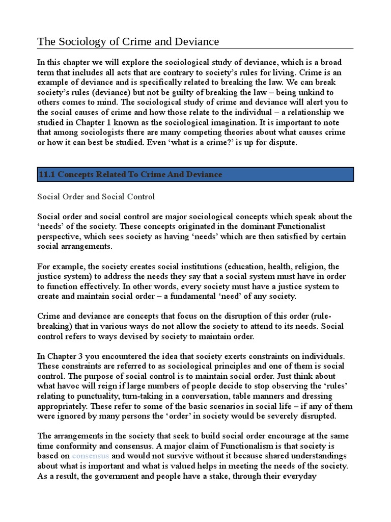Maintaining Social Order Through Control | PDF | Deviance (Sociology ...