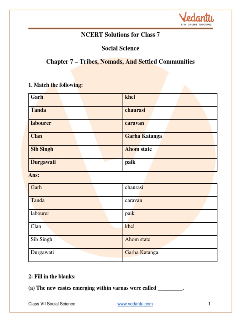 Class 7 Social Science Our Pasts-2 Chapter 7 | Download Free PDF ...