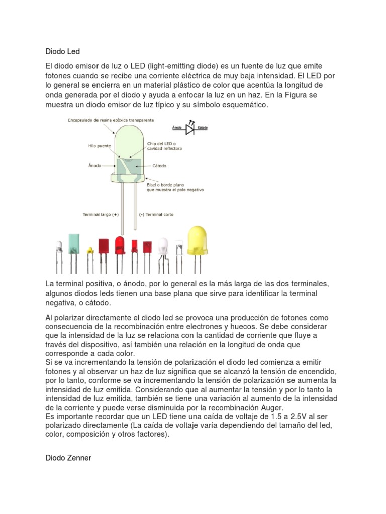 Diodo Led | PDF | Diodo emisor de luz | Diodo