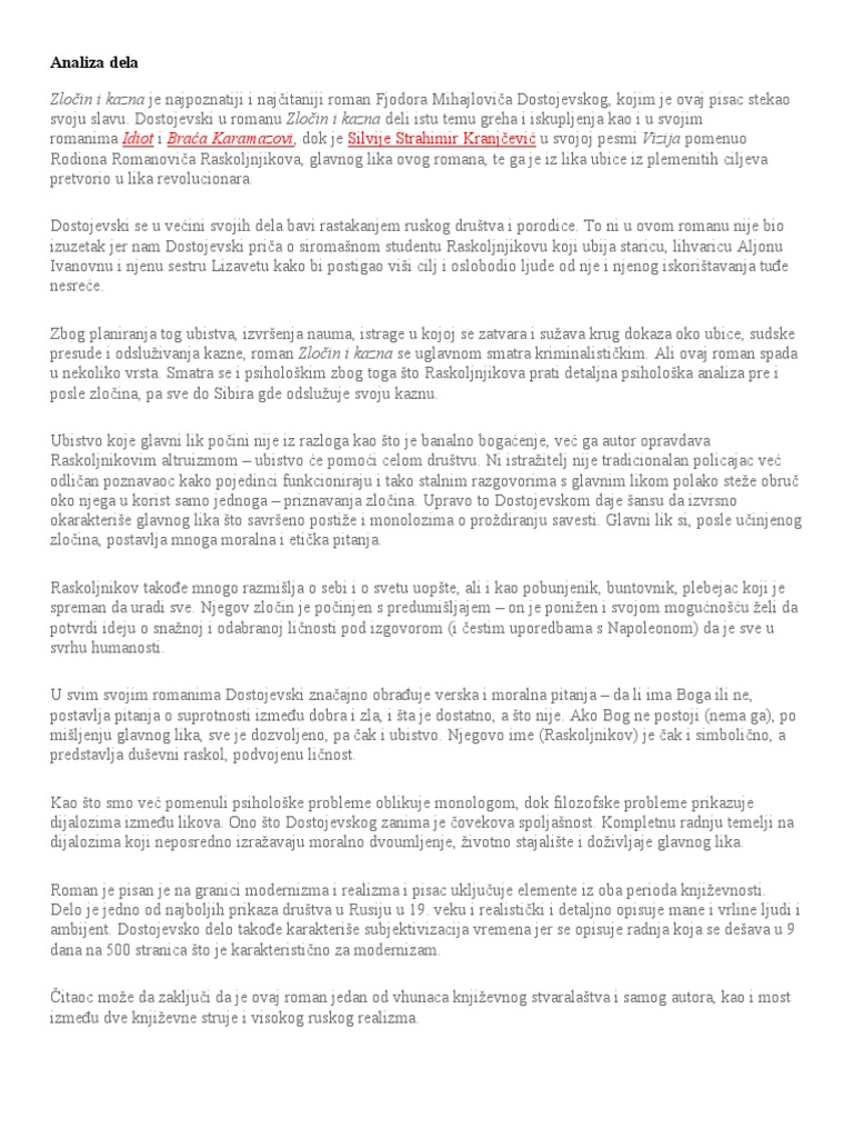 Zlocin I Kazna | PDF