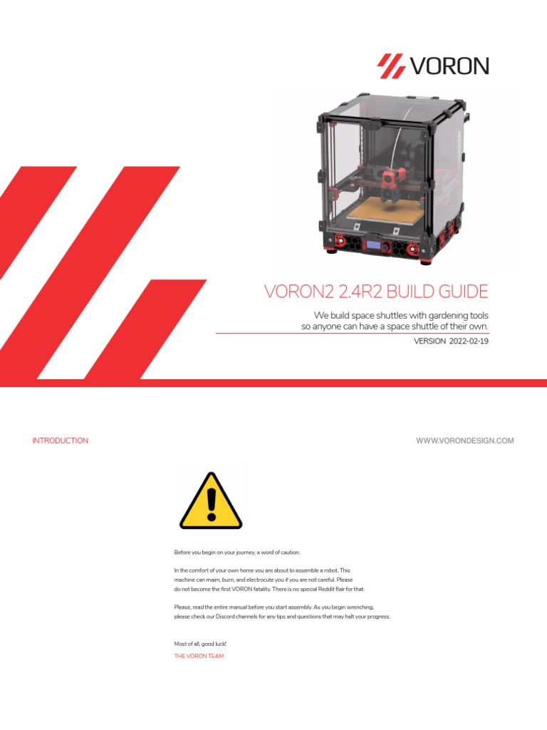 Voron 2.4R2 Assembly Guide | PDF | Screw | Belt (Mechanical)