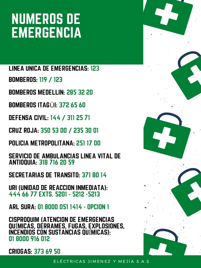 Números de Emergencia en Colombia | PDF | Tecnología