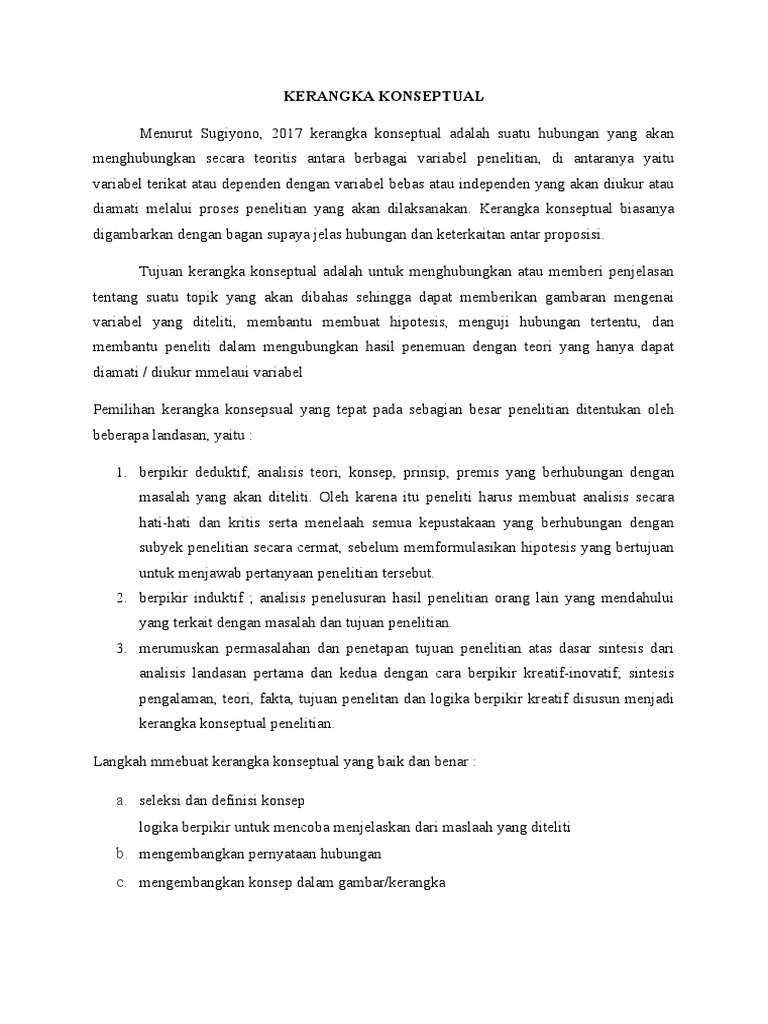 Kerangka Konseptual | PDF | Seni