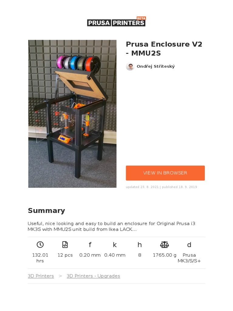3673 Prusa Enclosure v2 Mmu2s | PDF | Office Equipment | Software