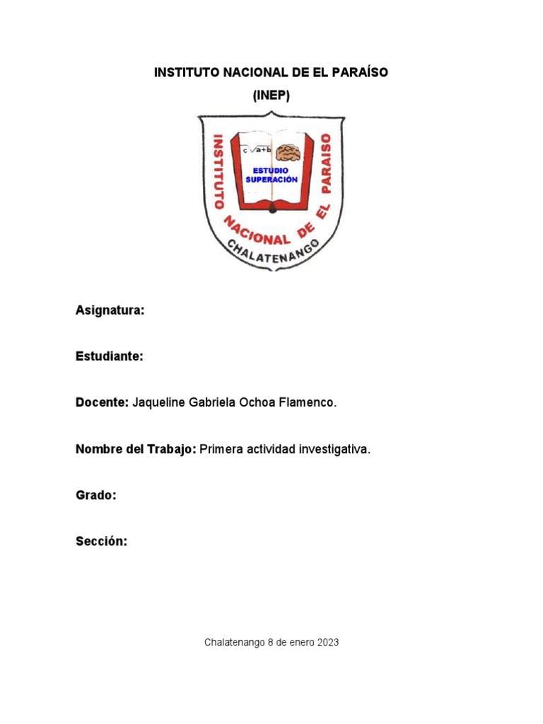 Ejemplo de Portada | PDF