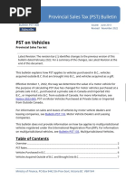 PST on Vehicles in British Columbia | PDF | Depreciation | Taxes
