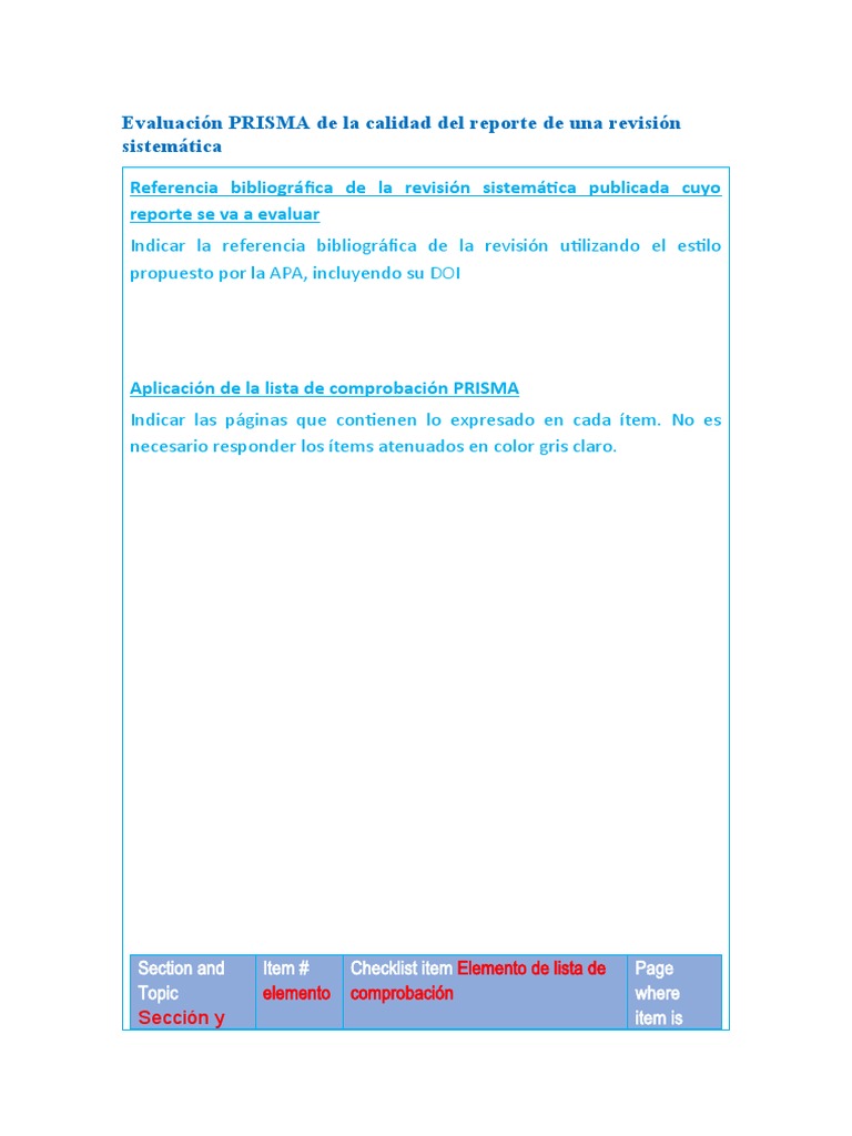 Borrador FICHA PRISMA para RS | PDF | Ciencias de la Información | Comunicación académica