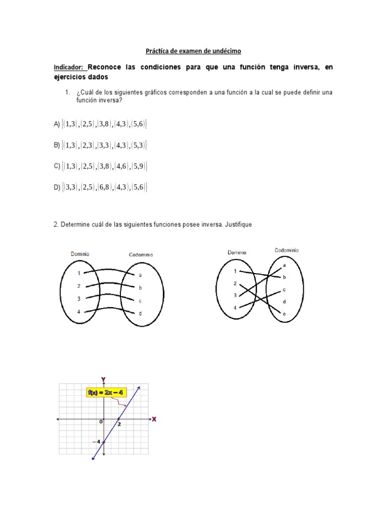Práctica Funciones | PDF | Función (Matemáticas) | Funciones y mapeos