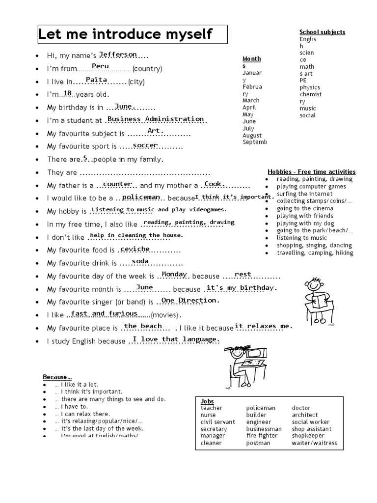 Personal Introduction and Interests Profile | PDF