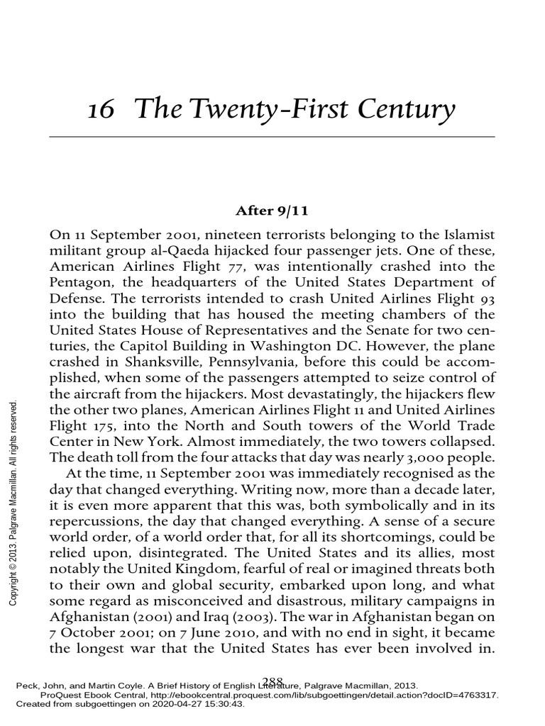 A Brief History of English Literature - (16 The Twenty-First Century ...