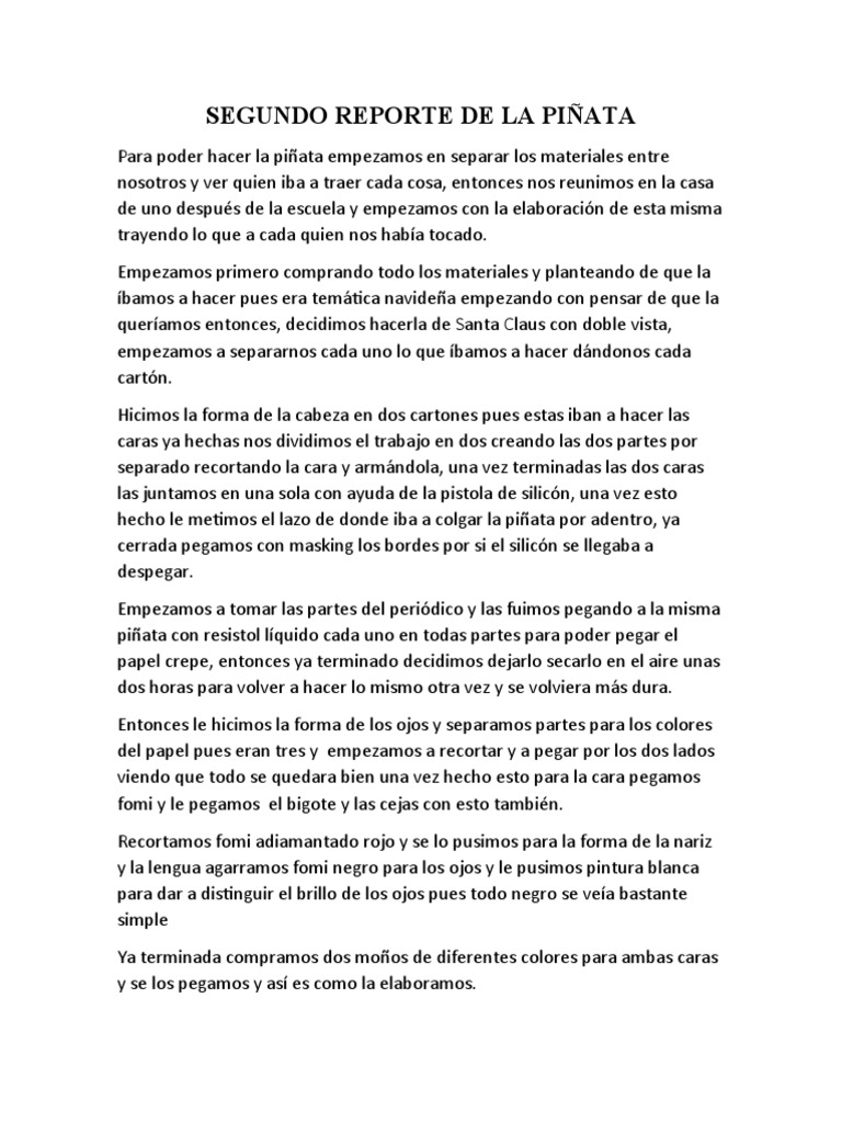 Segundo Reporte de La Piñata | PDF
