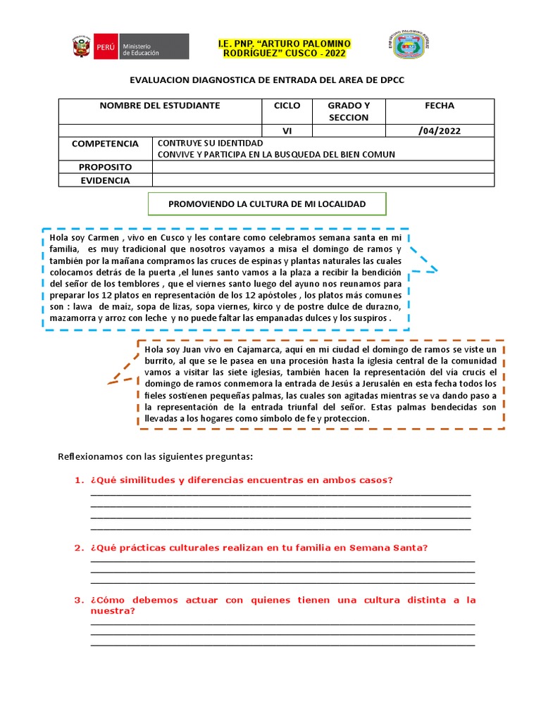 Ficha Del Ciclo VI - Prof. Elizabeth Huallpayunca Gutierrez (6) . | PDF