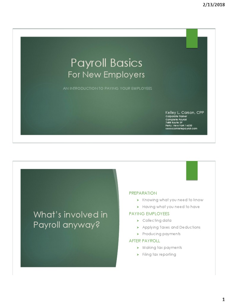 Complete Payroll Payroll Basics For New Employers | PDF | Payroll Tax | Employment