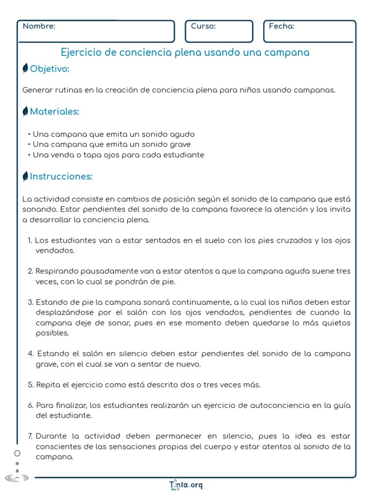 Ejercicio de Conciencia Plena-Min | PDF