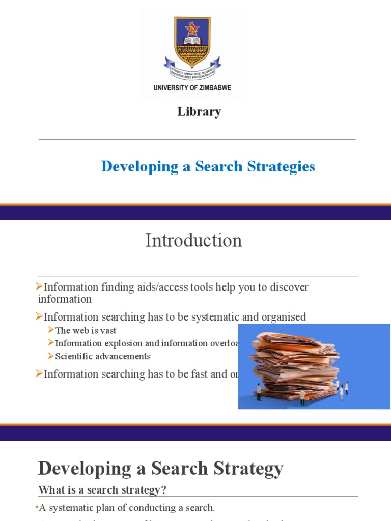 Effective Search Strategy Development | PDF | Information Retrieval ...