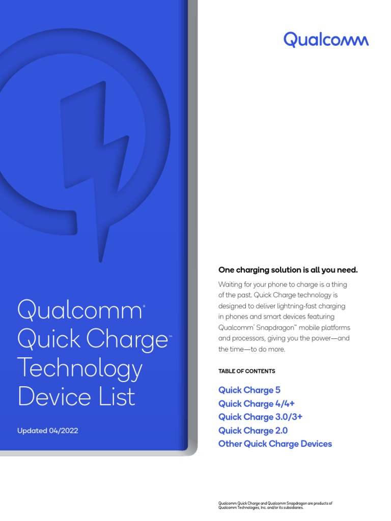 Quick Charge Device List | PDF | Battery Charger | Laptop