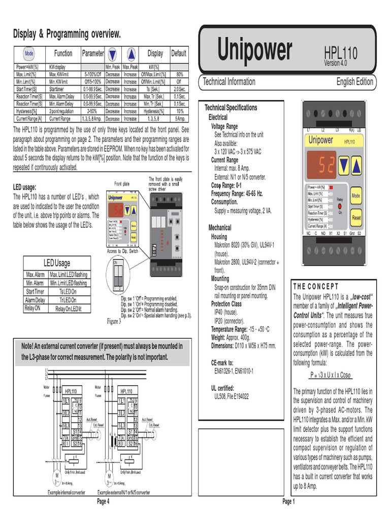 An Introduction to the Unipower HPL110 Power Monitoring Unit: Measuring ...