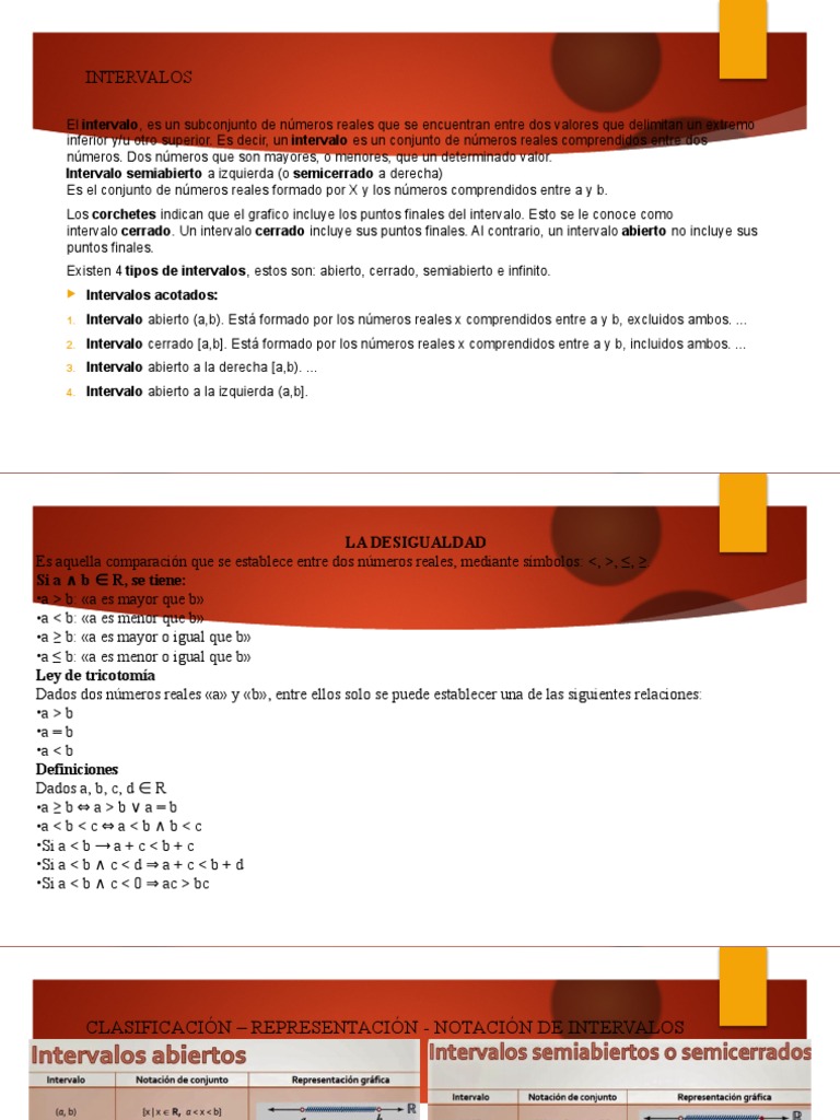 Intervalos Desigualdades | PDF