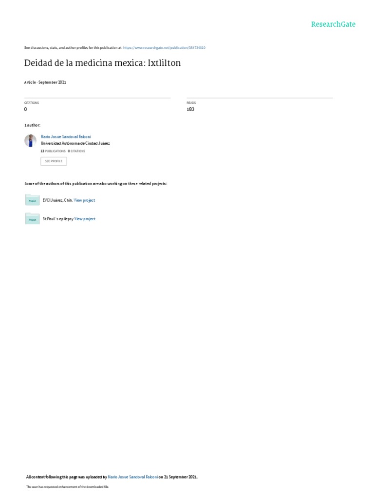 Deidaddelamedicinamexica Ixtlilton | PDF