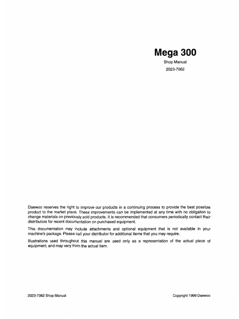 Cargador Doosan Mega 300 | PDF