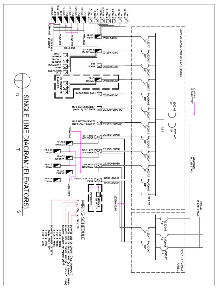 Elevator Single Line Diagram | PDF | Quantity | Metrology
