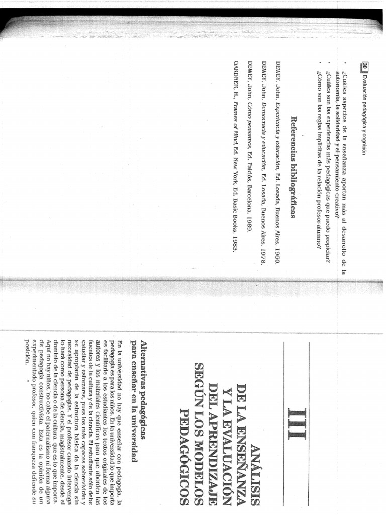 Lect. 3 EVALUACIÓN, PEDAGOGÍA Y COGNICIÓN | PDF