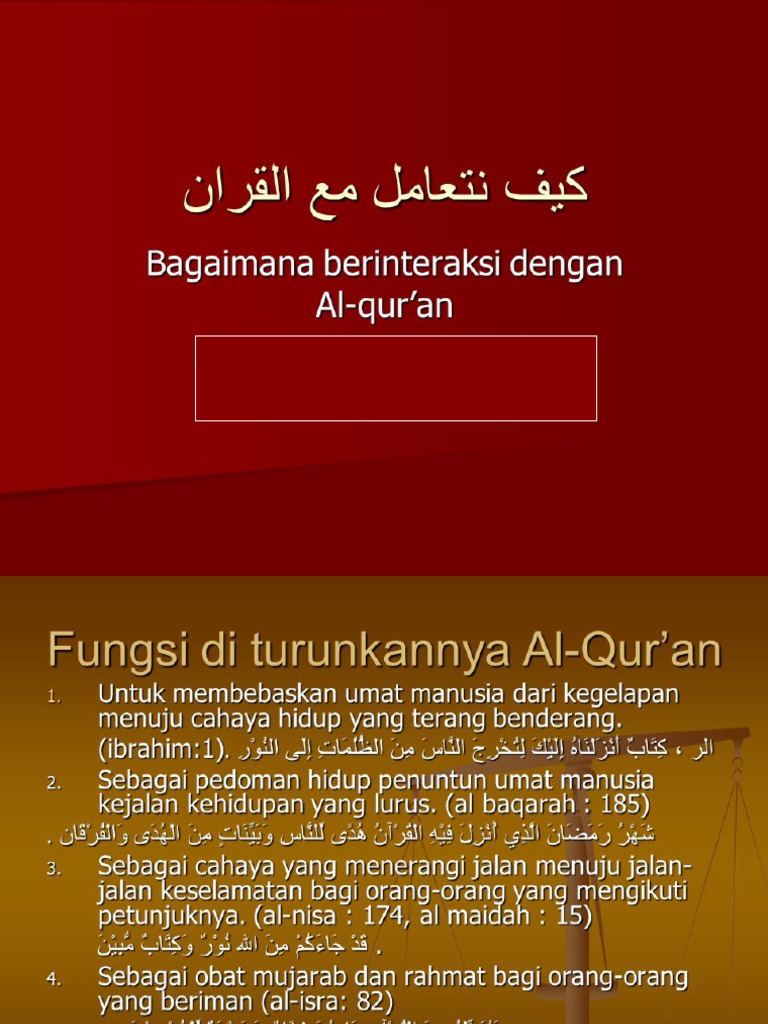 Bagaimana Berinteraksi Dengan Al Quran | PDF