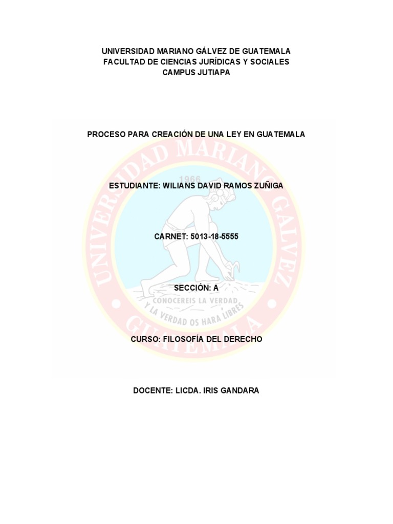 Proceso para La Creacion de Una Ley | PDF | Veto | Guatemala Proceso para La Creacion de Una Ley | PDF | Veto | Guatemala