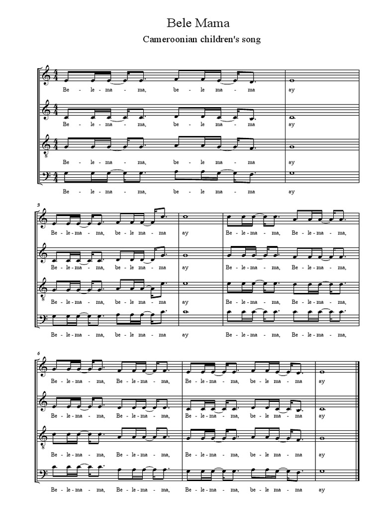 Bele Mama SATB | PDF
