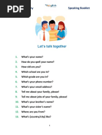 A1 English Conversation Questions List | PDF