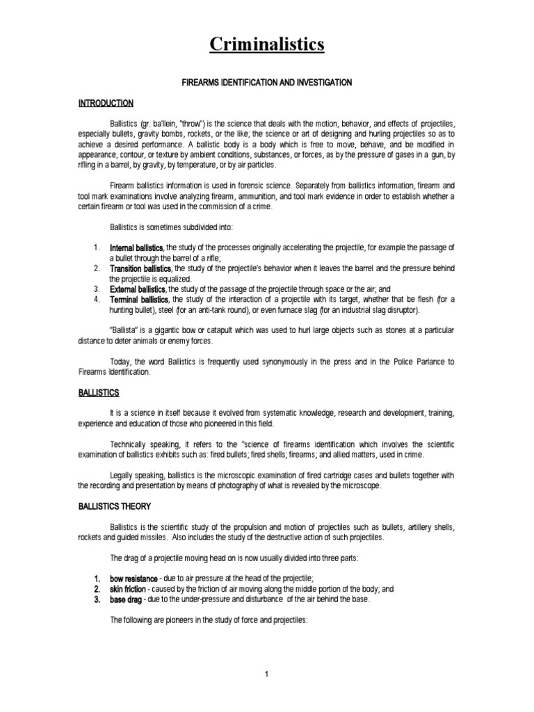 Forensic | PDF | Gun Barrel | Ballistics