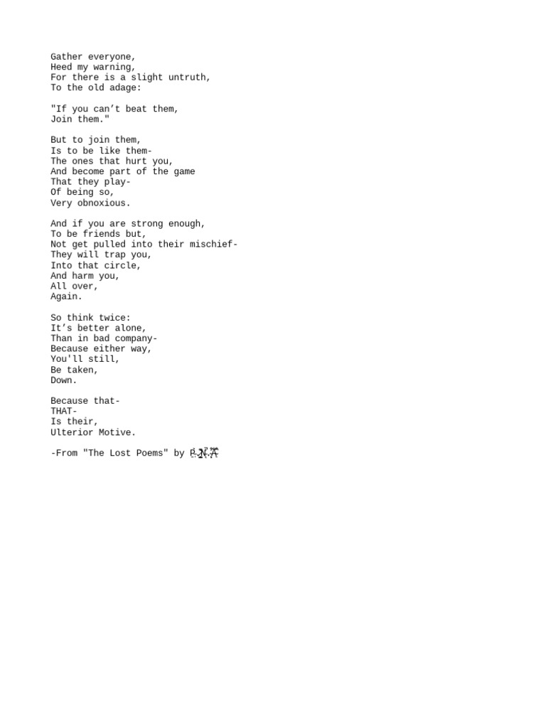 Ulterior Motive | PDF Ulterior Motive | PDF