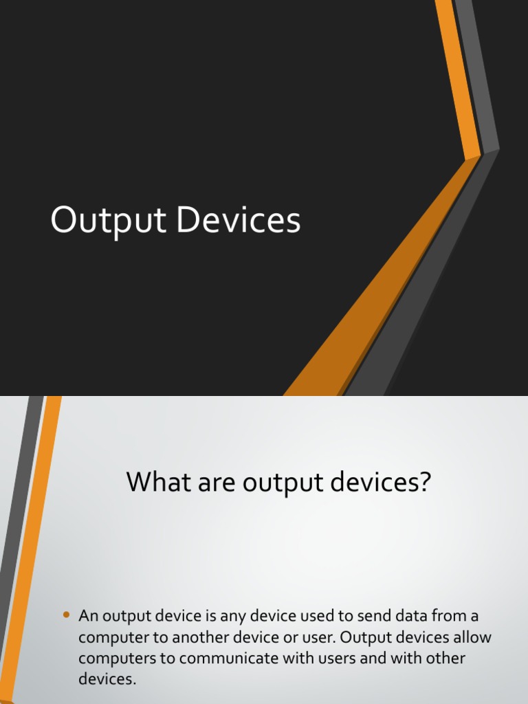 Output Devices | PDF | Printer (Computing) | Computer Monitor