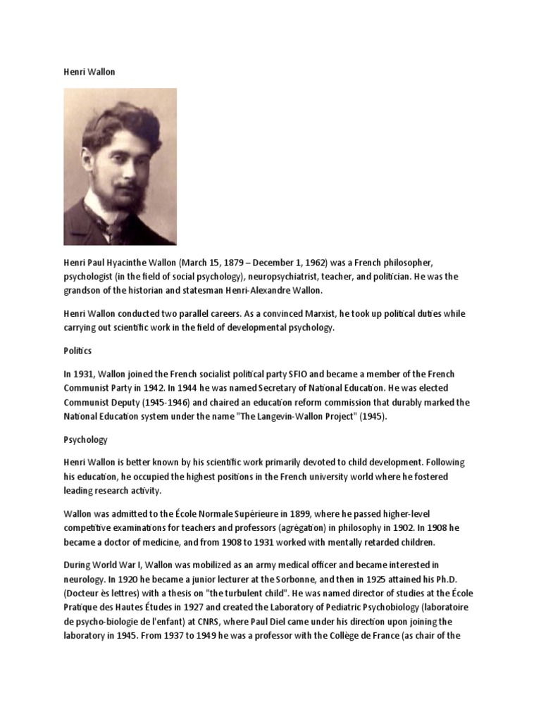Henri Wallon | PDF