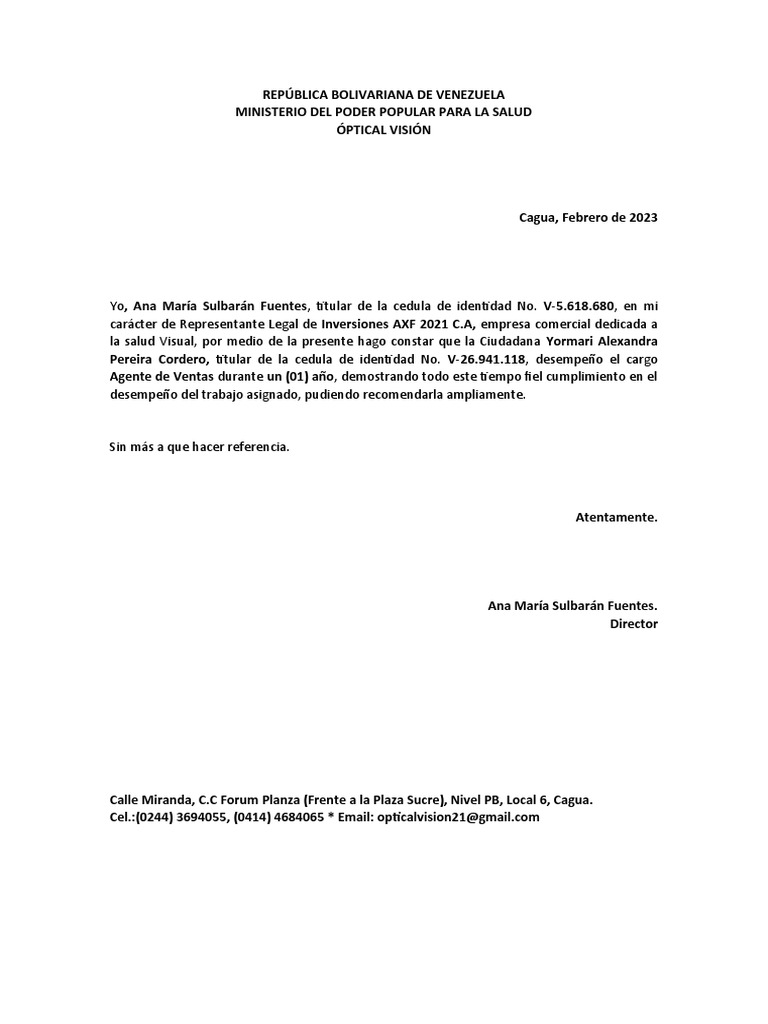 Módulo De Referência : Modelo de Referencia Personal para editar – EOHPE