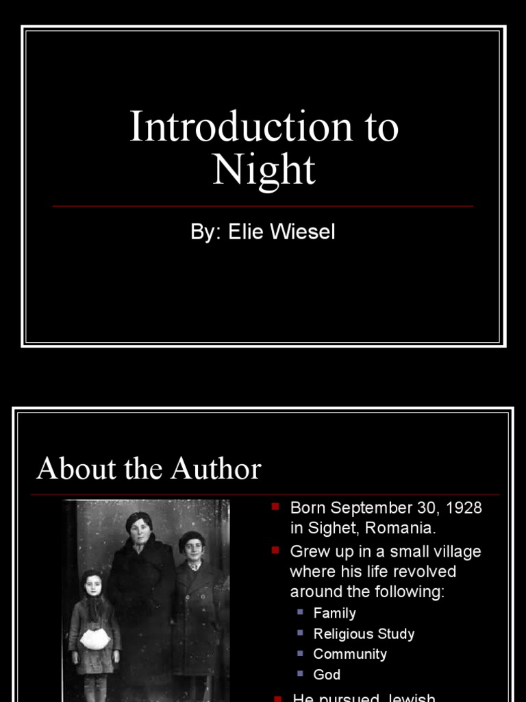Elie Wiesel: Life and Legacy Overview | PDF | Jews And Judaism | The ...