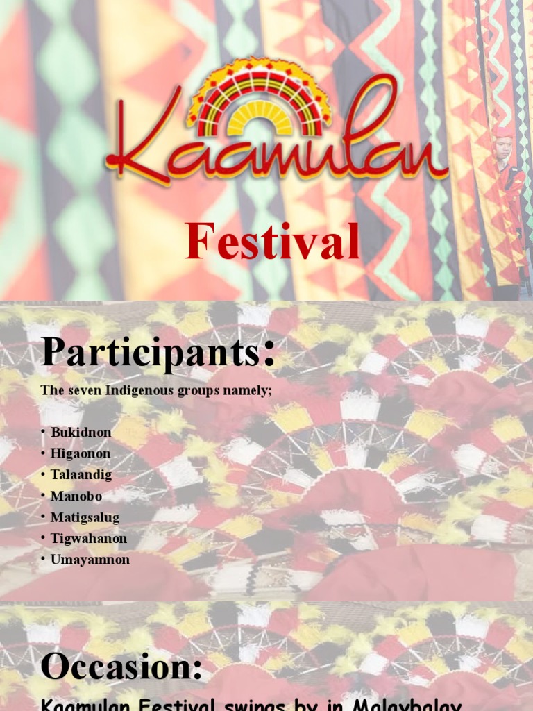 KAAMULAN FESTIVAL As A Bukidnon Cultural Heritage | PDF