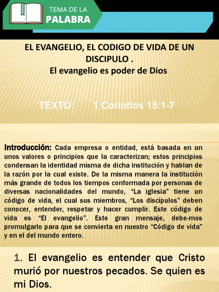 Presentación, El Evangelio | PDF | Evangelios | Jesús