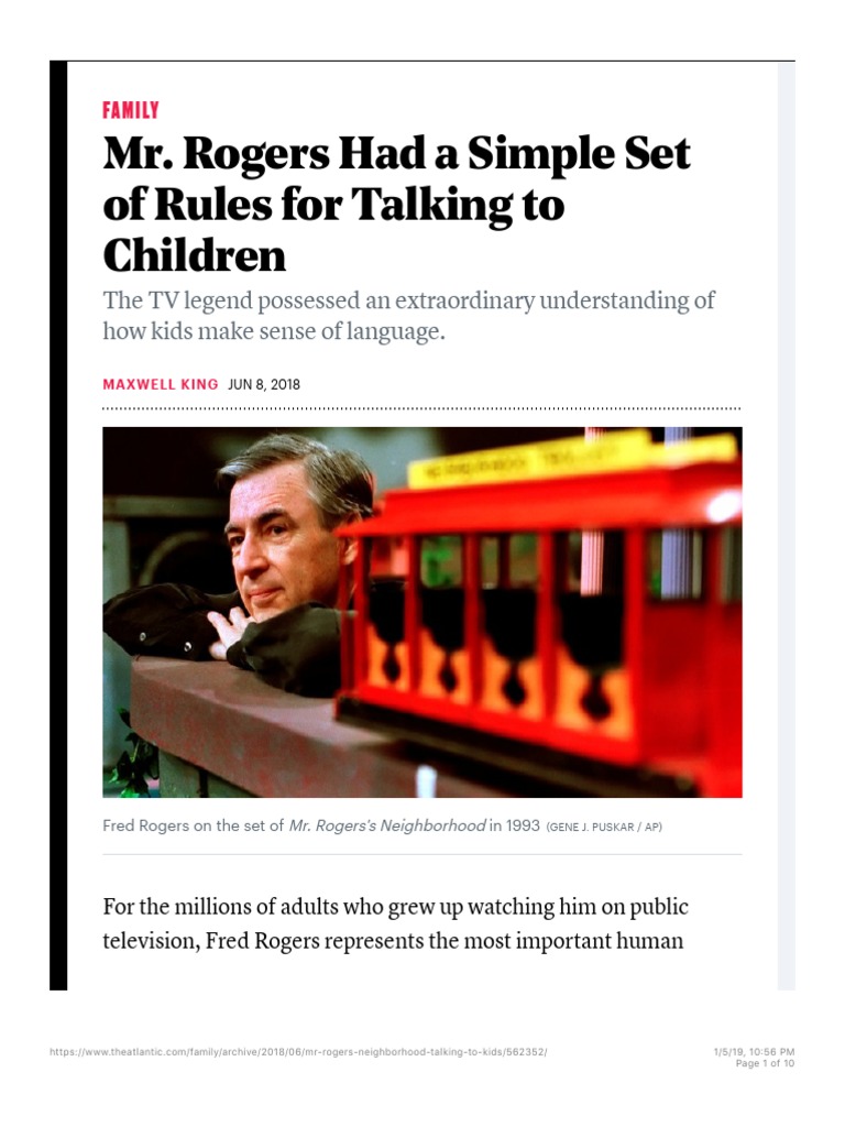 Mr. Rogerss Simple Set of Rules For Talking To Kids - The Atlantic ...