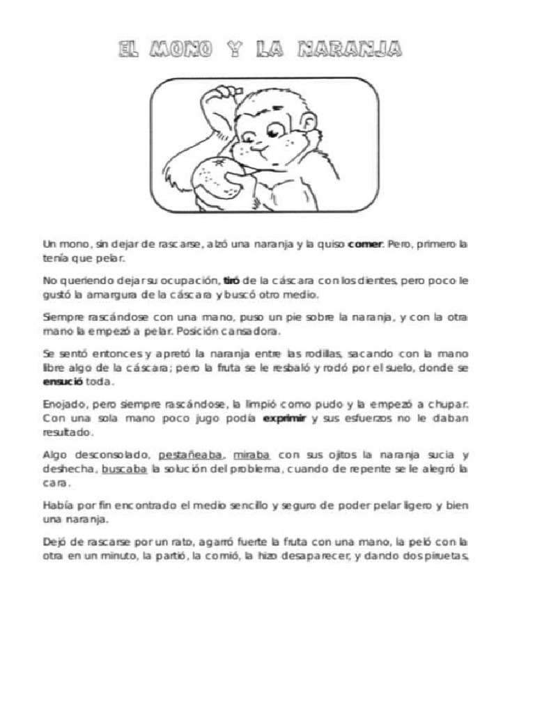 Secuencia Del Mono y La Naranja | PDF