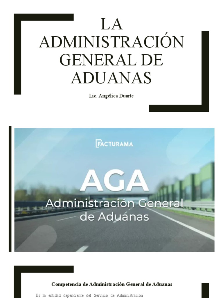 La Administración General de Aduanas ANAM | PDF | aduana | El comercio ...