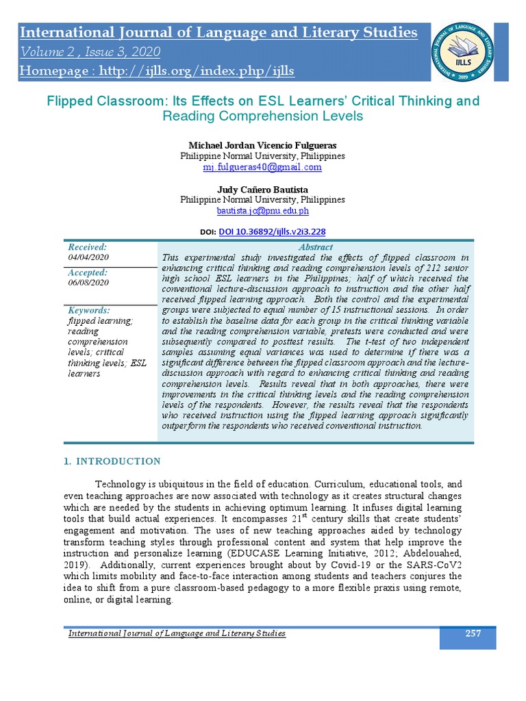 Flipped Classroom | PDF