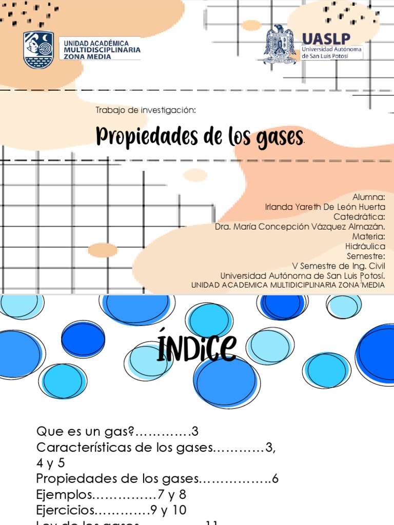 Propiedades de Los Gases | PDF | Gases | Líquidos