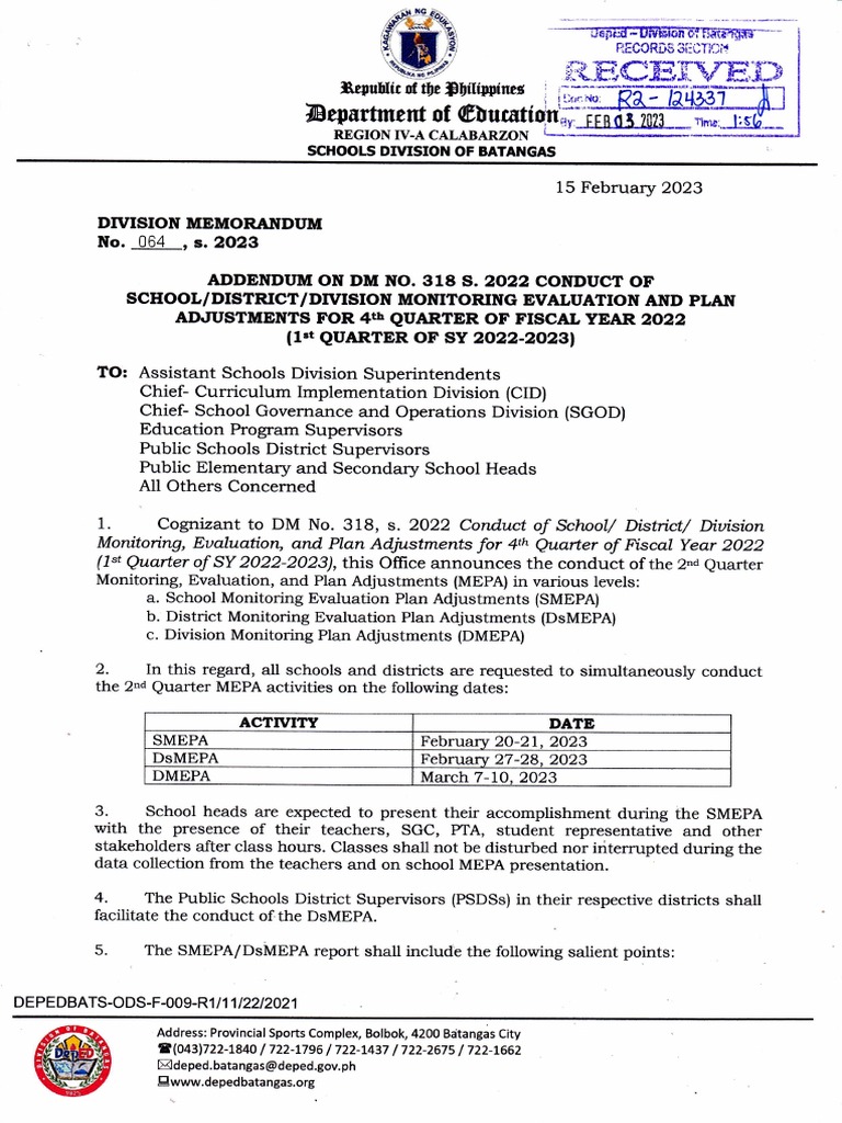 DM 064 S. 2023 Smepa | PDF | Aggression | Psychological Concepts