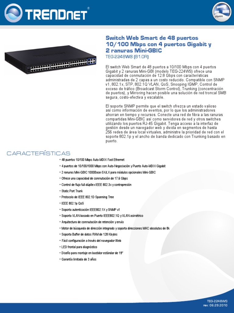 SP Spec TEG-2248WS (B1.0R) | PDF | Protocolos de capa física ...
